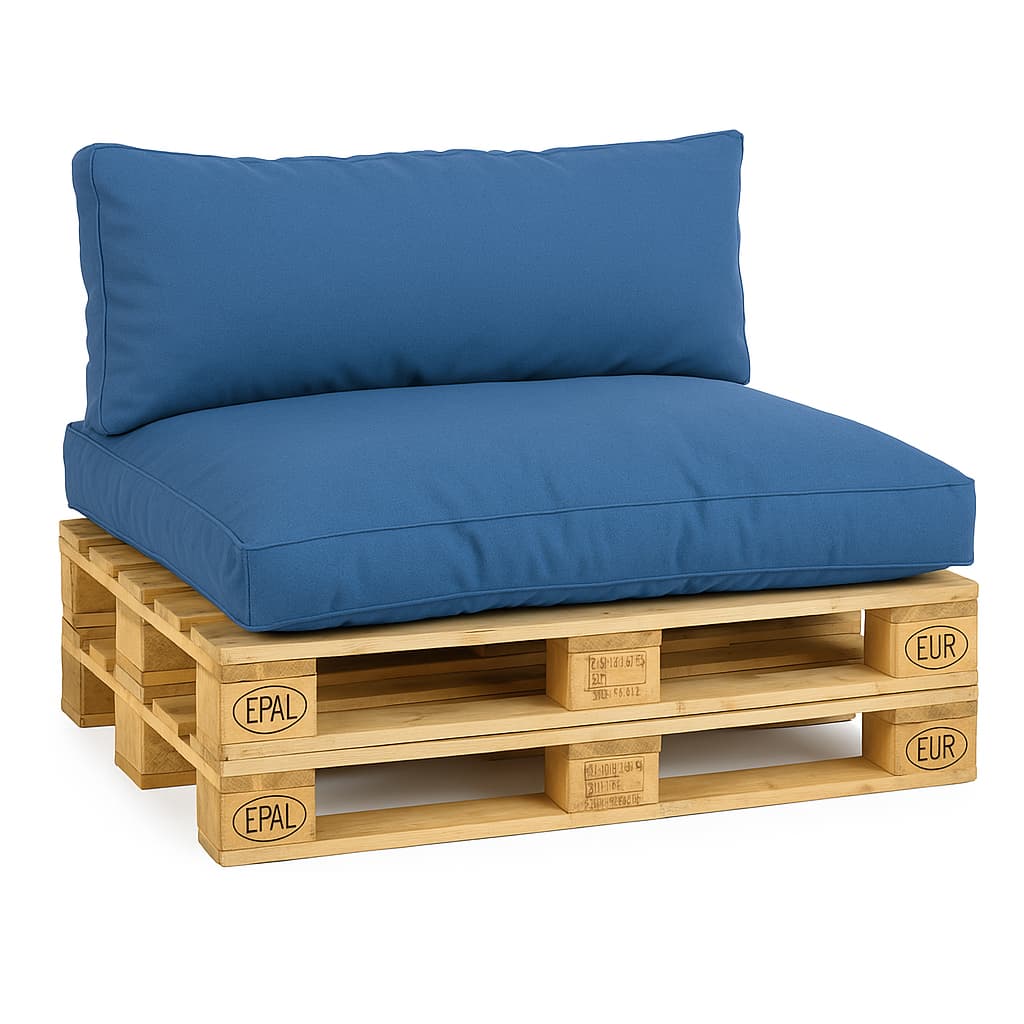 Palletkussenset Cobalt Blauw: Zit & Rug - Comfortabel & Duurzaam